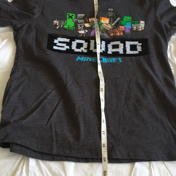 Mojang | Shirts & Tops | Mojang Minecraft Squad Flip Sequin Tshirt Boys ...